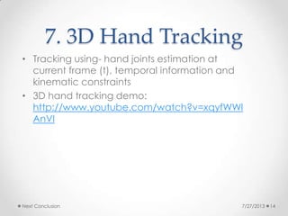 3D Hand Tracking | PPTX
