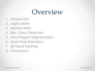 3D Hand Tracking | PPTX