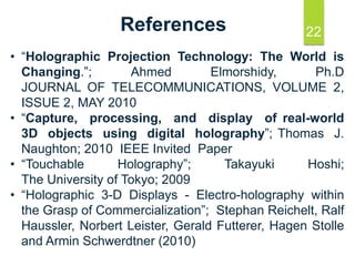 3d holographic projection ppt | PPTX