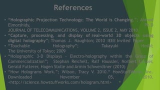 3 d holographic projection technology | PPT