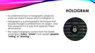 Three-dimensional Holographic Projection Technology PPT | 2018 | PDF