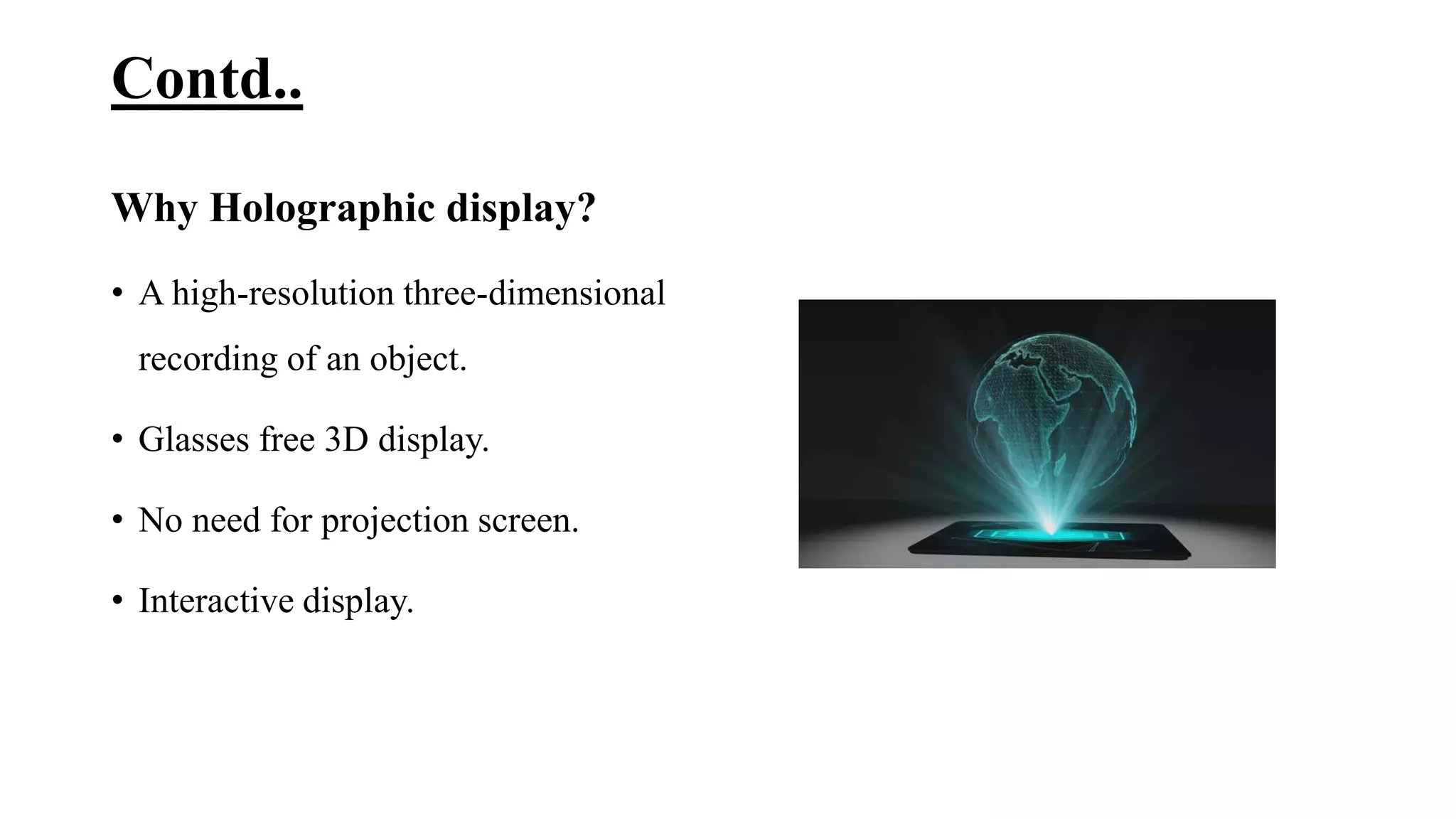 3d holographic projection technology ppt | PPTX