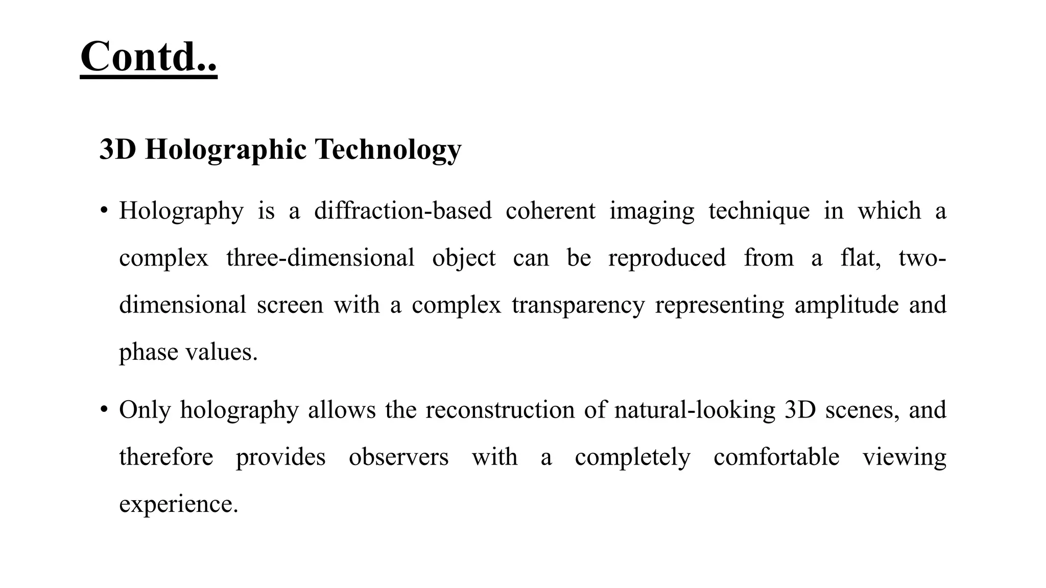 3d holographic projection technology ppt | PPTX