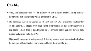 3d holographic projection technology ppt | PPTX