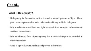 3d holographic projection technology ppt | PPTX
