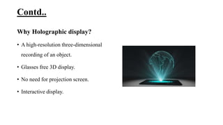 3d holographic projection technology ppt | PPTX