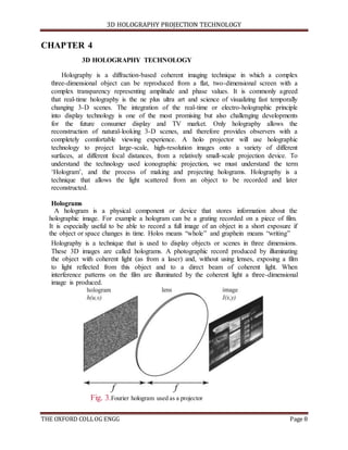 3 d holography projection technology | PDF