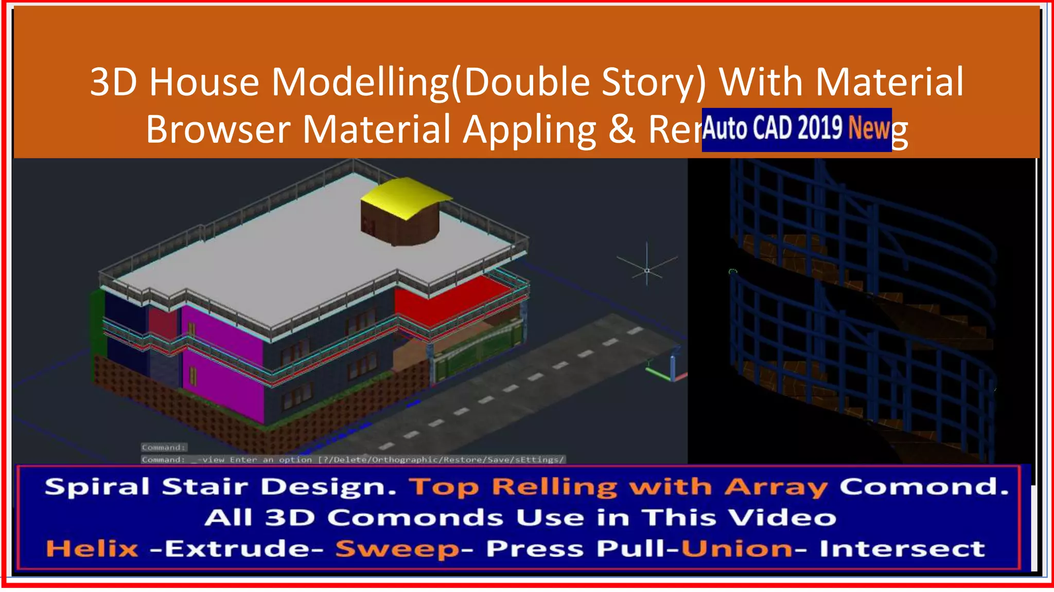 3D House Modelling in Auto CAD | PPTX