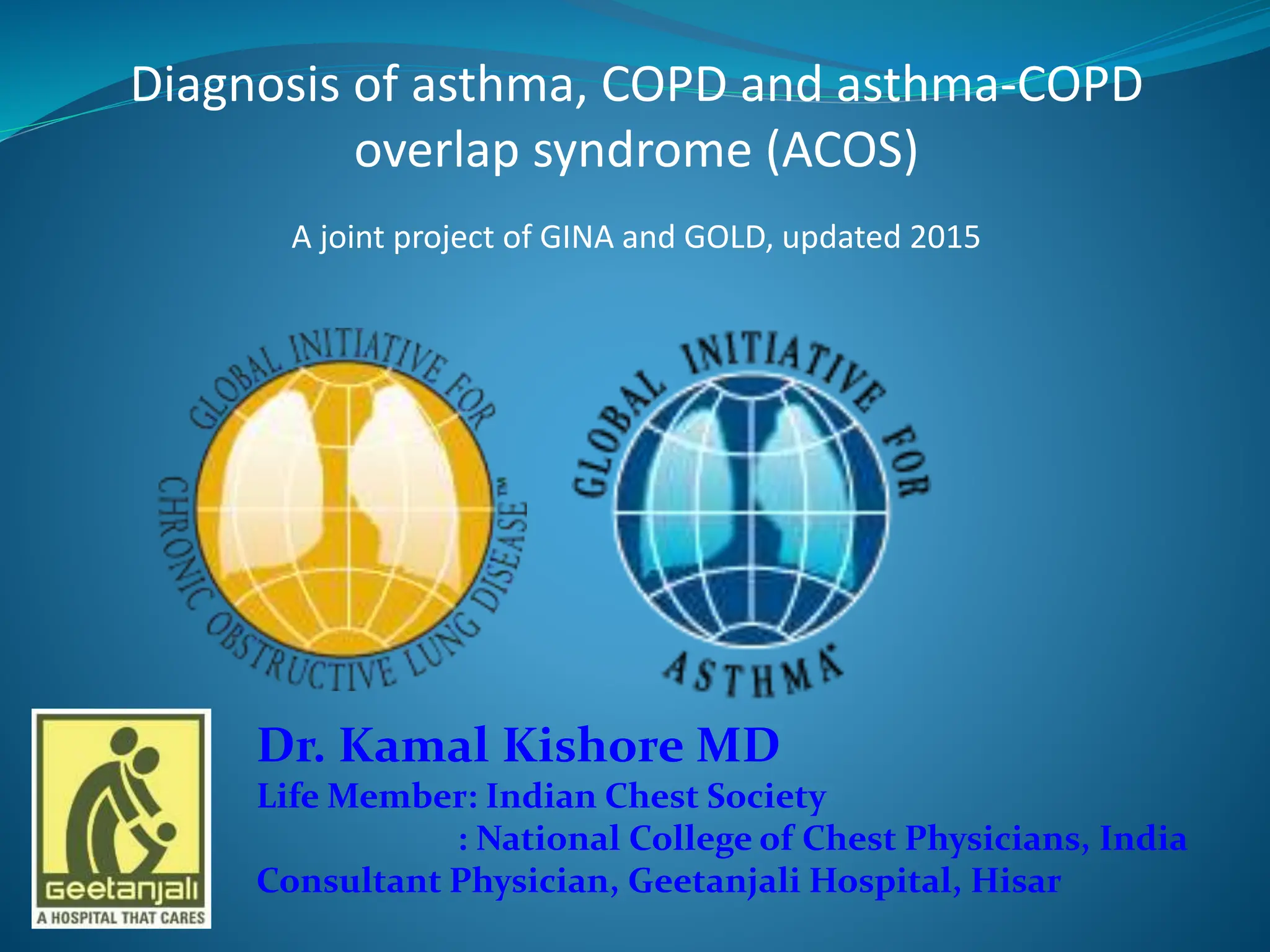 Diagnosis of asthma, COPD and asthma-COPD overlap syndrome (ACOS) A ...