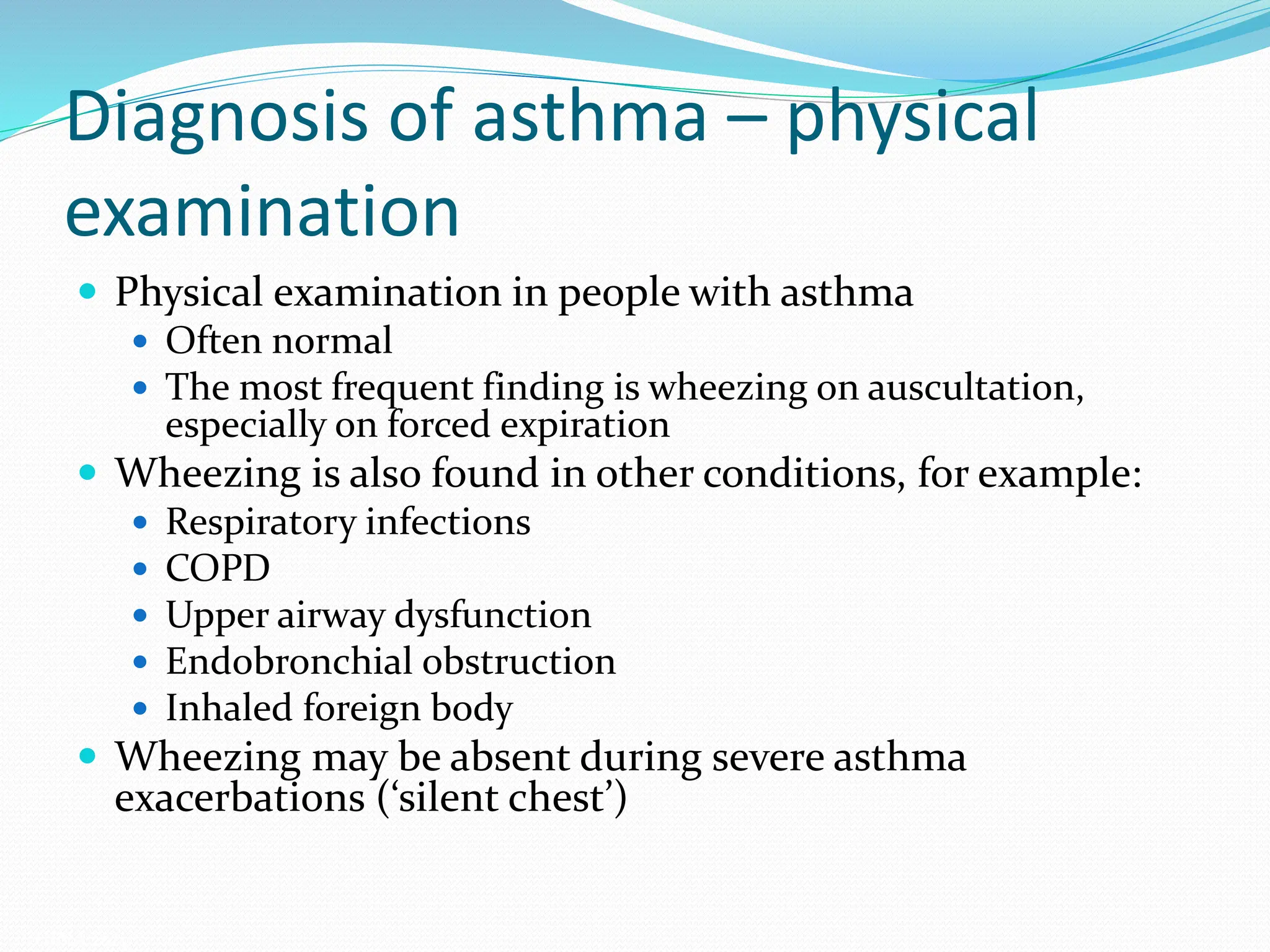 Diagnosis of asthma, COPD and asthma-COPD overlap syndrome (ACOS) A ...