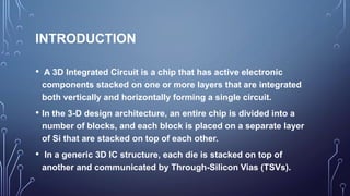 3D IC Presented by Tripti Kumari, School of Engineering, CUSAT | PPTX