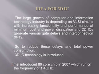 3 d ic seminar ppt | PPTX