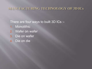 3 d ic seminar ppt | PPTX