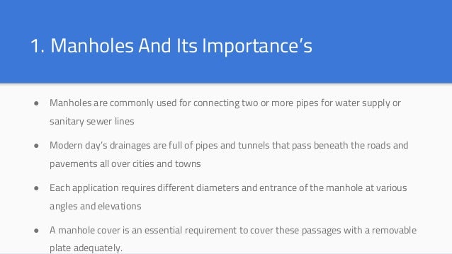 3 different types of manholes used for different applications | PPTX