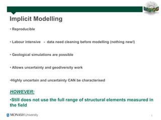 20 years of 3D structural modelling - Laurent Ailleres (Monash University) | PPT