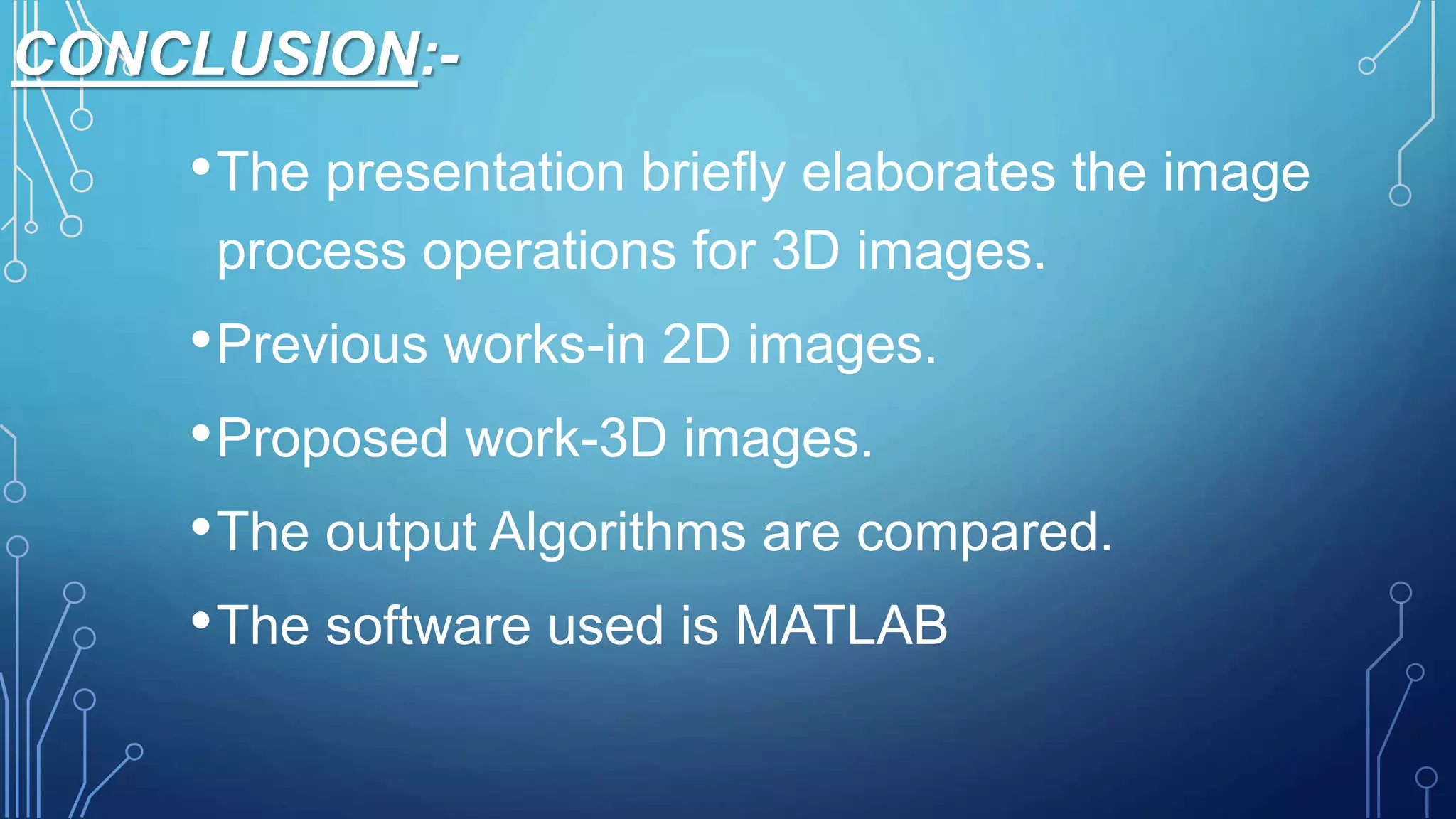 3 d image processsing operations | PPTX