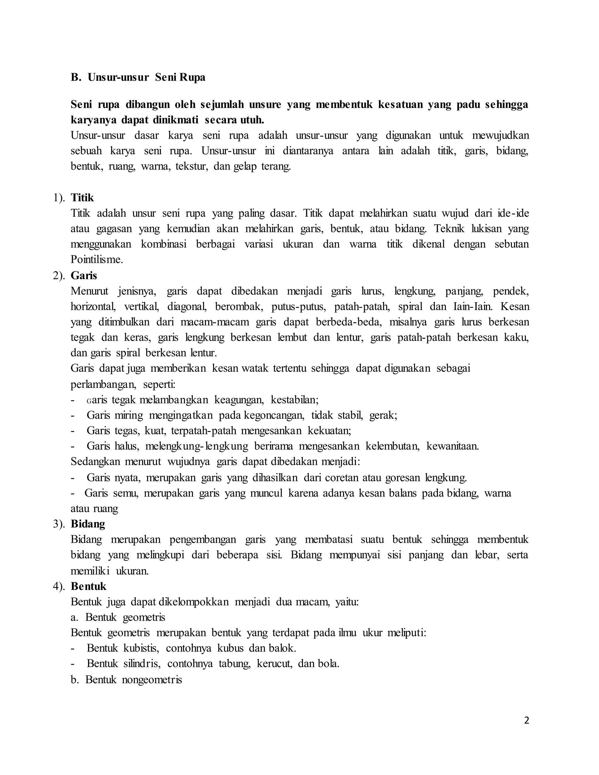 MAKALAH SENI RUPA 3 DIMENSI | DOCX