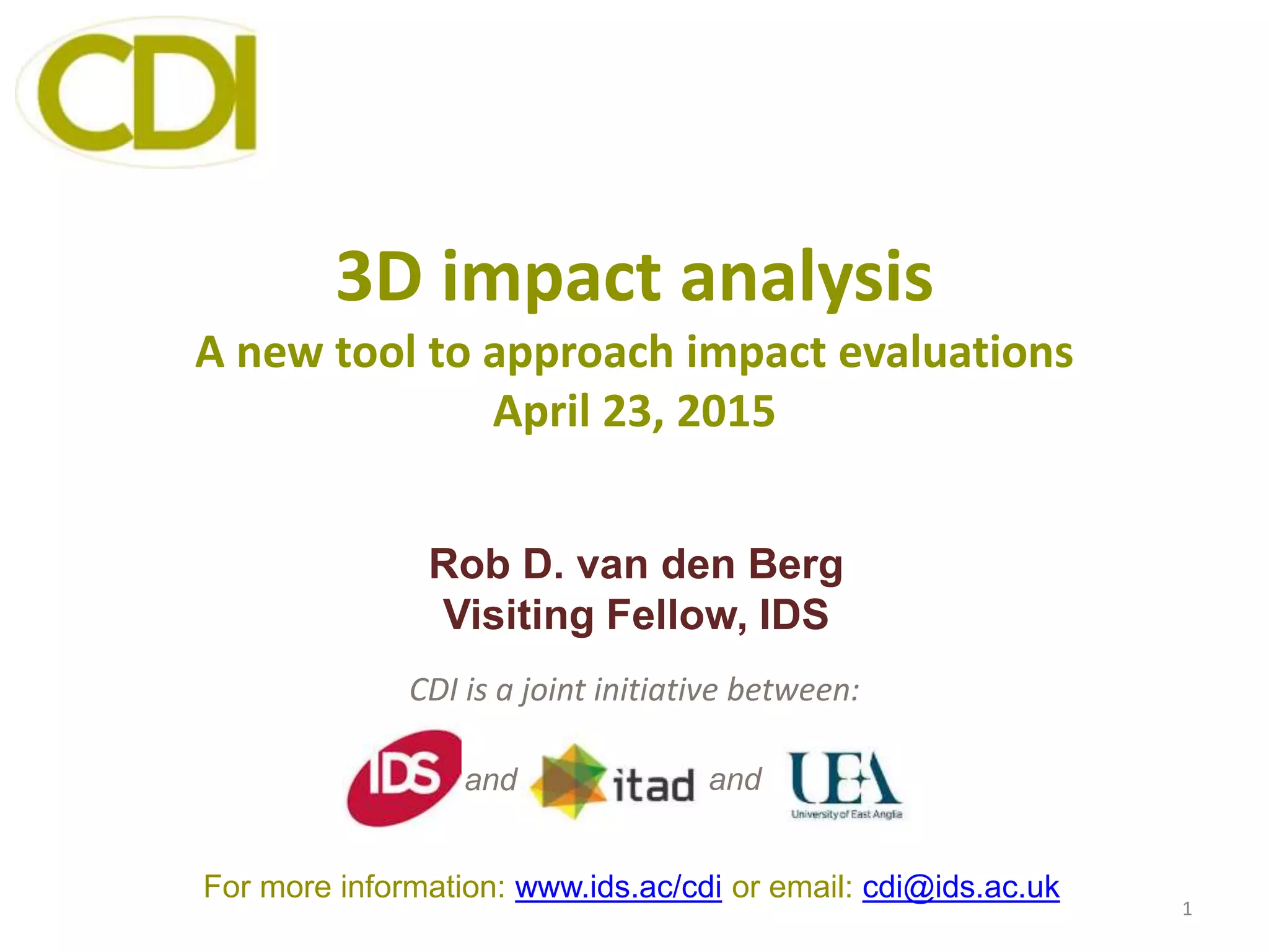 CDI Seminar: 3d impact analysis | PPT