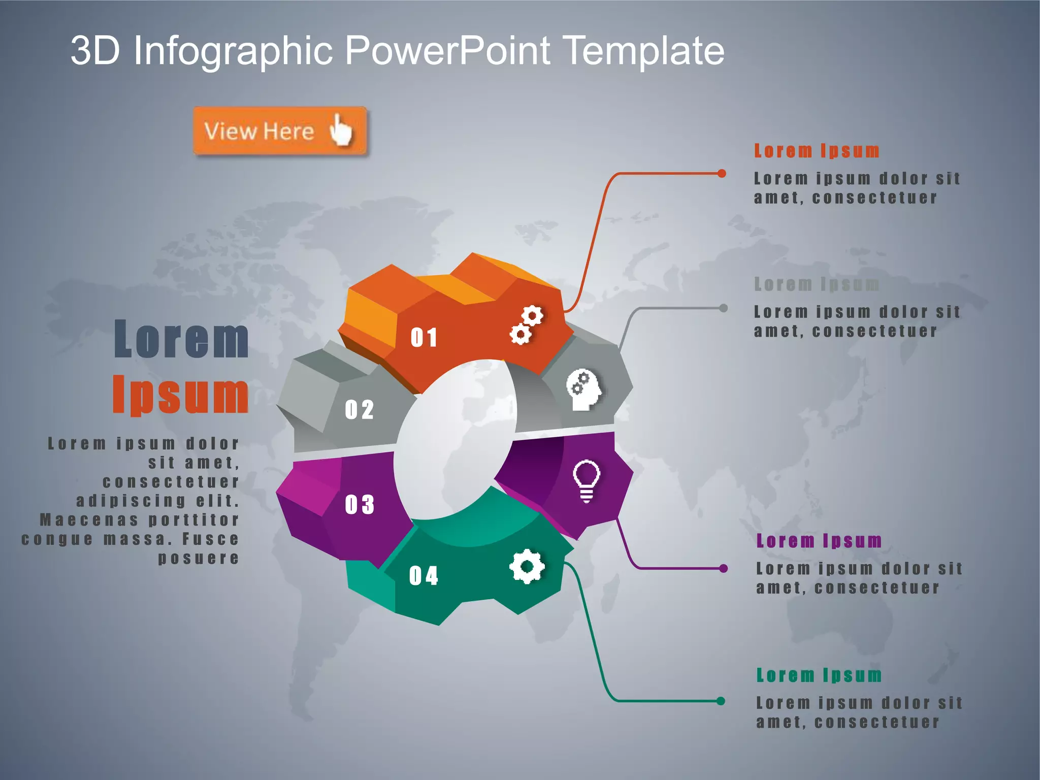 3D Infographic PowerPoint Template | PPT