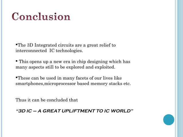 3 d integrated circuits | PPT