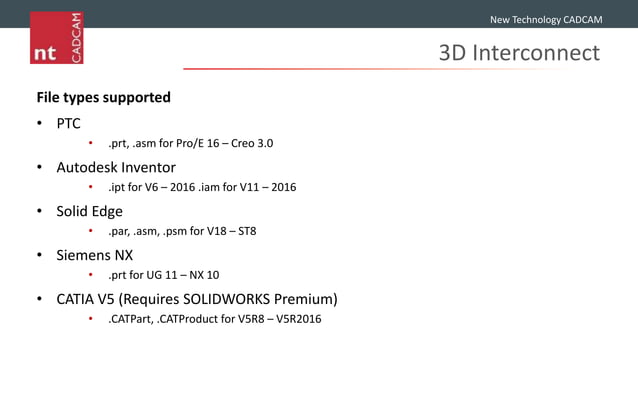 SOLIDWORKS 3D Interconnect | PPT