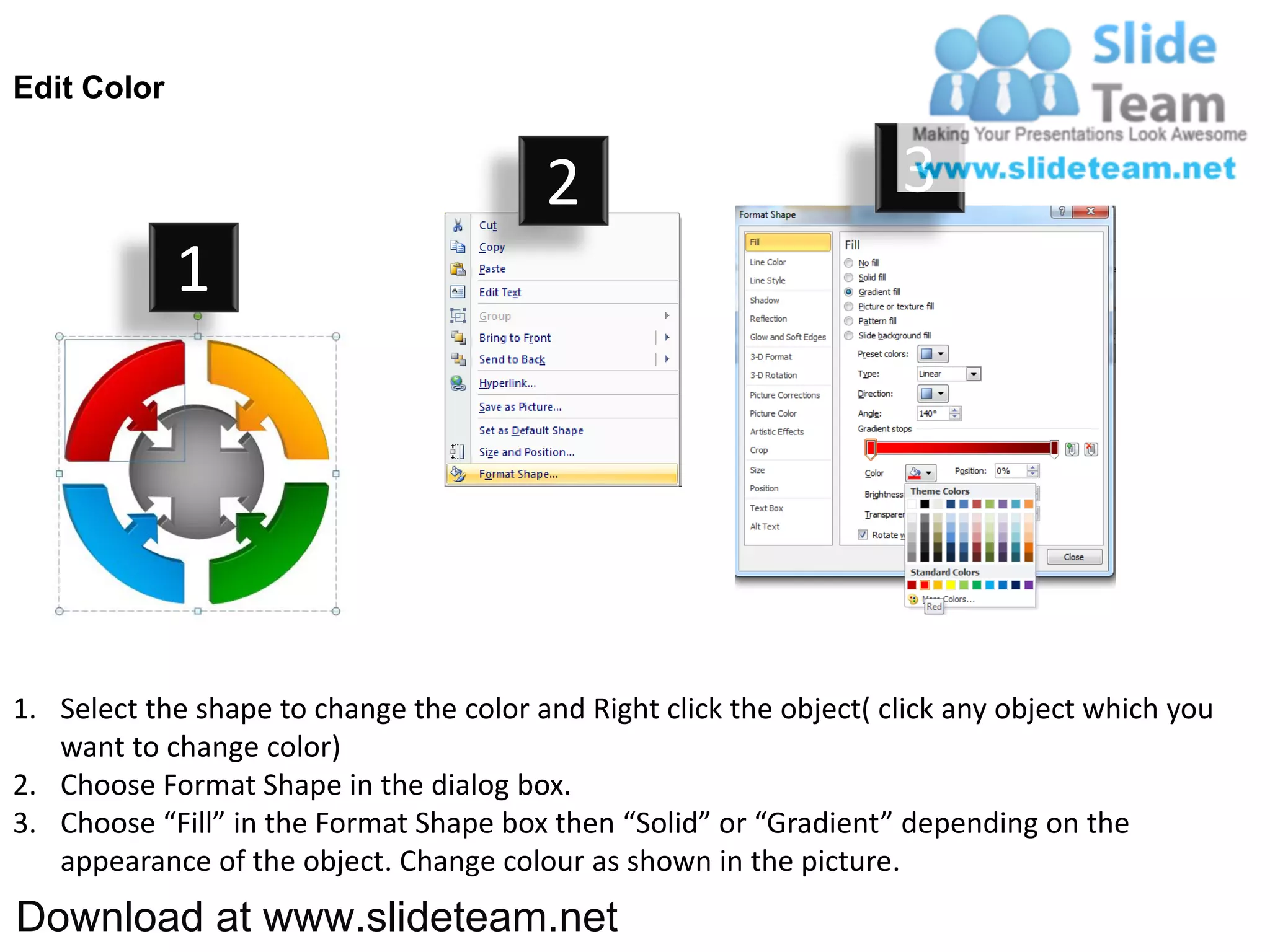 3 d interconnected circular puzzle pieces 4 stages powerpoint diagrams ...