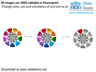 3 d interconnected circular puzzle pieces 9 stages powerpoint ...