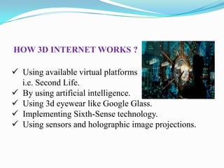 3d internet | PPT | Free Download