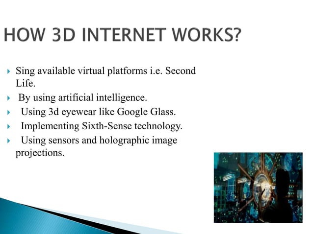 3D Internet Seminar PPT - OECLIB | PPTX | 3-D Graphics | Computer ...
