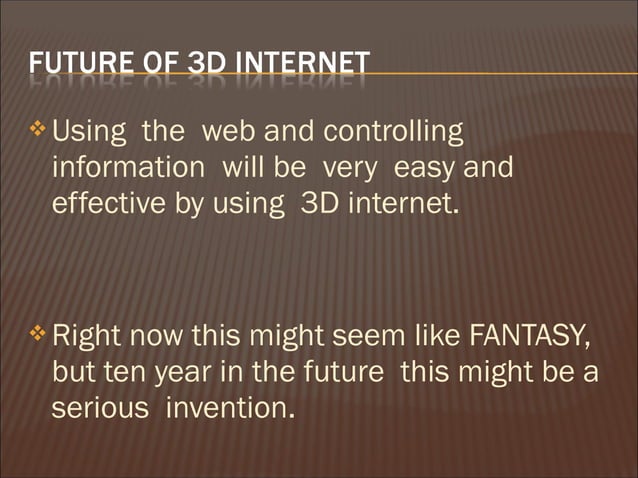 3d internet ppt | PPT