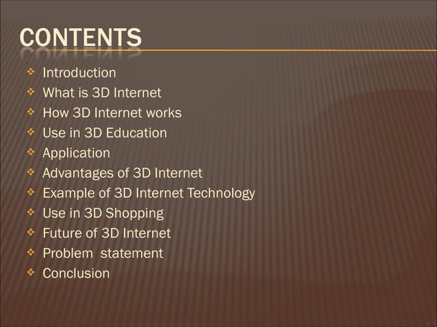 3d internet ppt | PPT