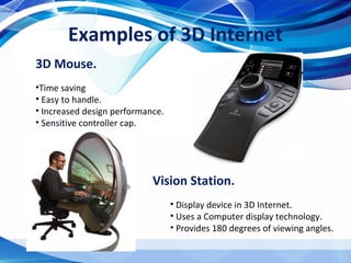 3d internet ppt.pdf | 3-D Graphics | Computer Software and Applications