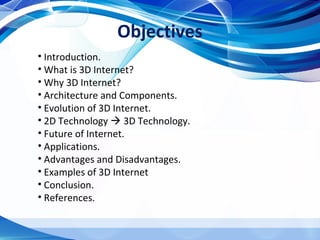 3d internet ppt.pdf | 3-D Graphics | Computer Software and Applications