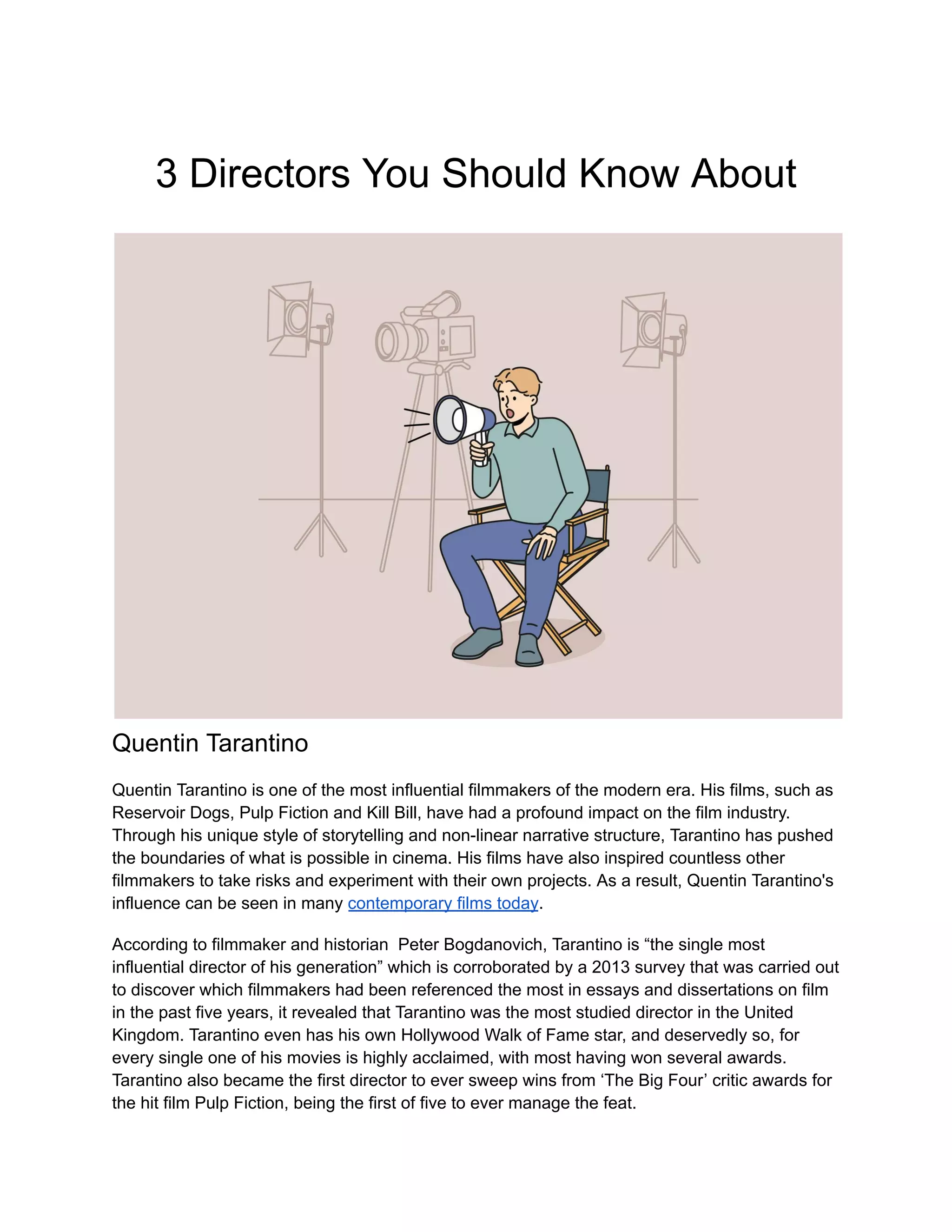3 Directors You Should Know About | PDF