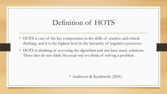 3 discussion issues on hots.