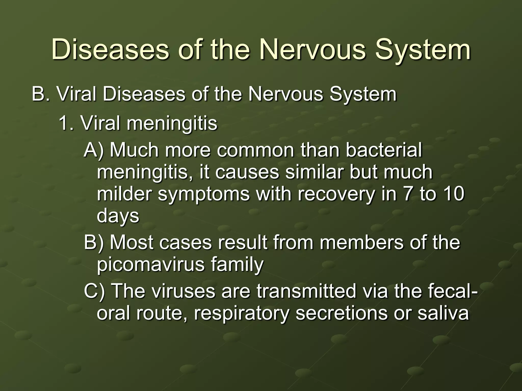 Diseases Of Nervous System | PPTX