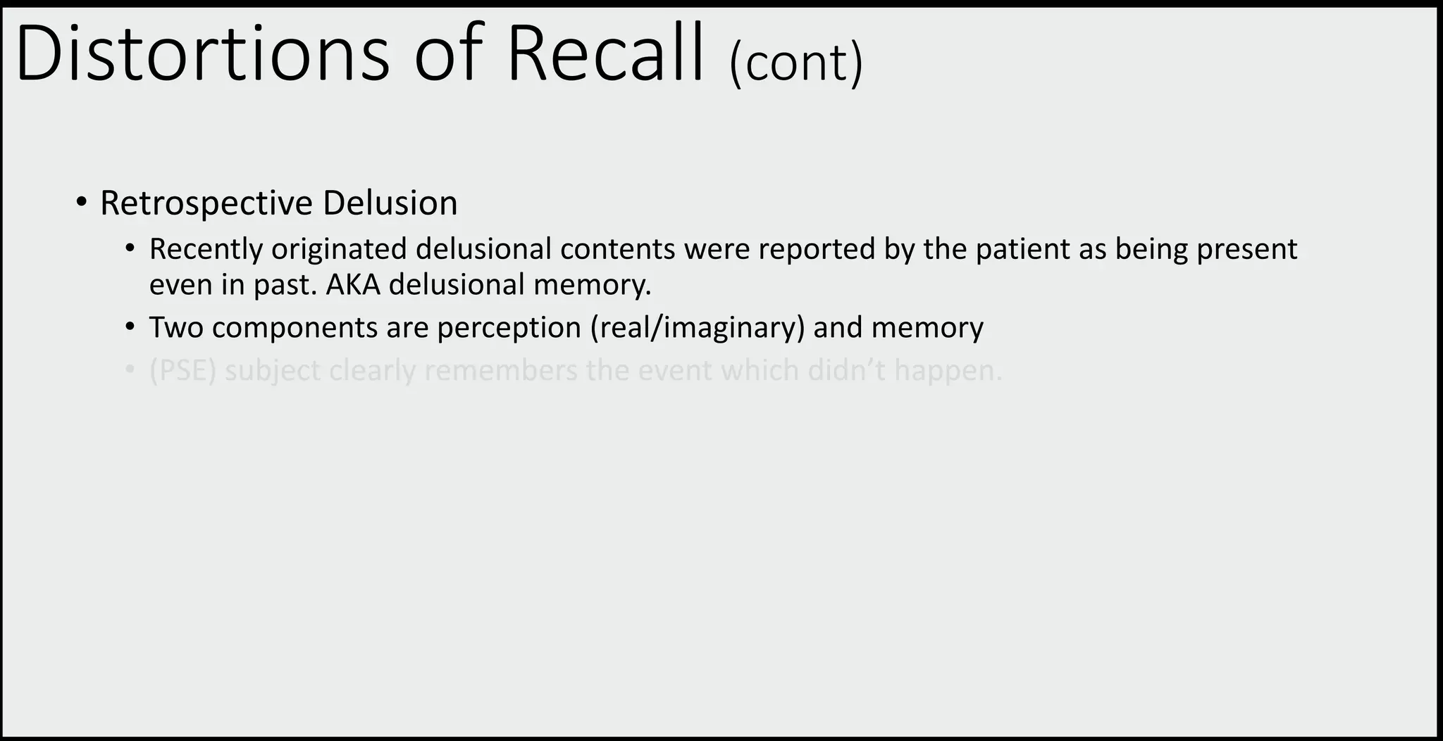 Disorders of memory | PPTX