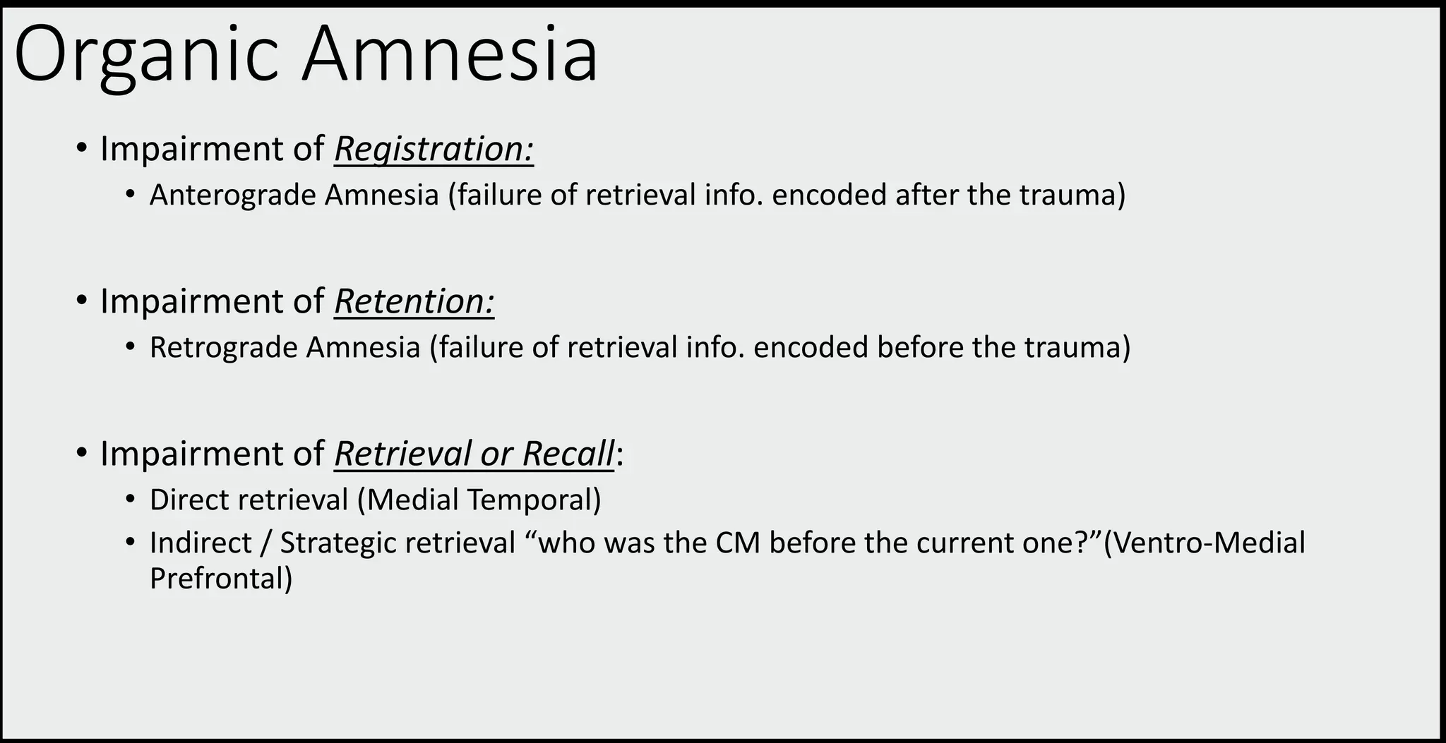 Disorders of memory | PPTX