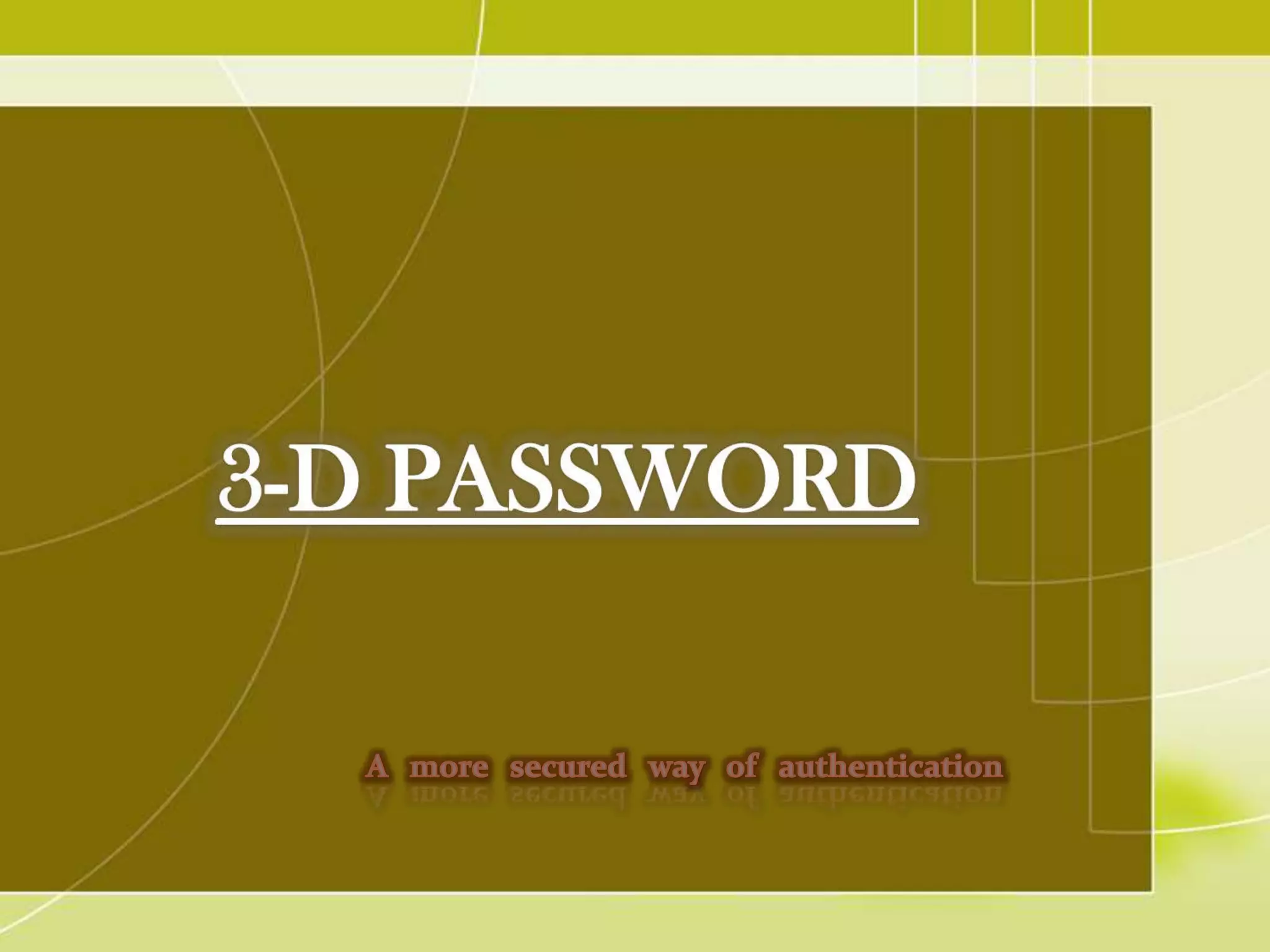 3D PASSWORD | PPT