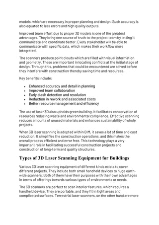 3D Laser Scanning: Revolutionizing BIM & Construction | PDF