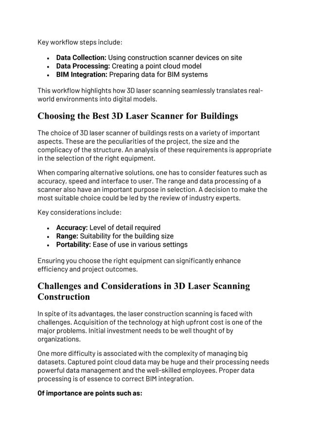 3D Laser Scanning: Revolutionizing BIM & Construction | PDF