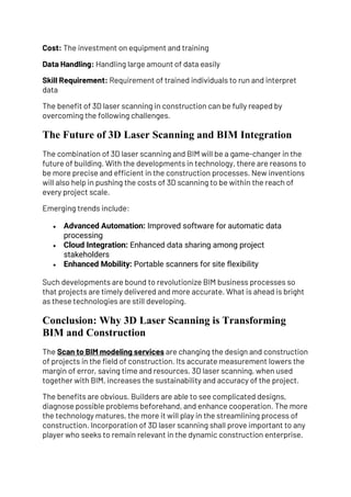 3D Laser Scanning: Revolutionizing BIM & Construction | PDF