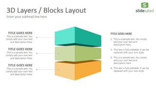 3D layers blocks diagrams PowerPoint presentation template - SlideSalad ...