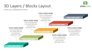 3D layers blocks diagrams PowerPoint presentation template - SlideSalad ...