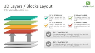 3D layers blocks diagrams PowerPoint presentation template - SlideSalad ...