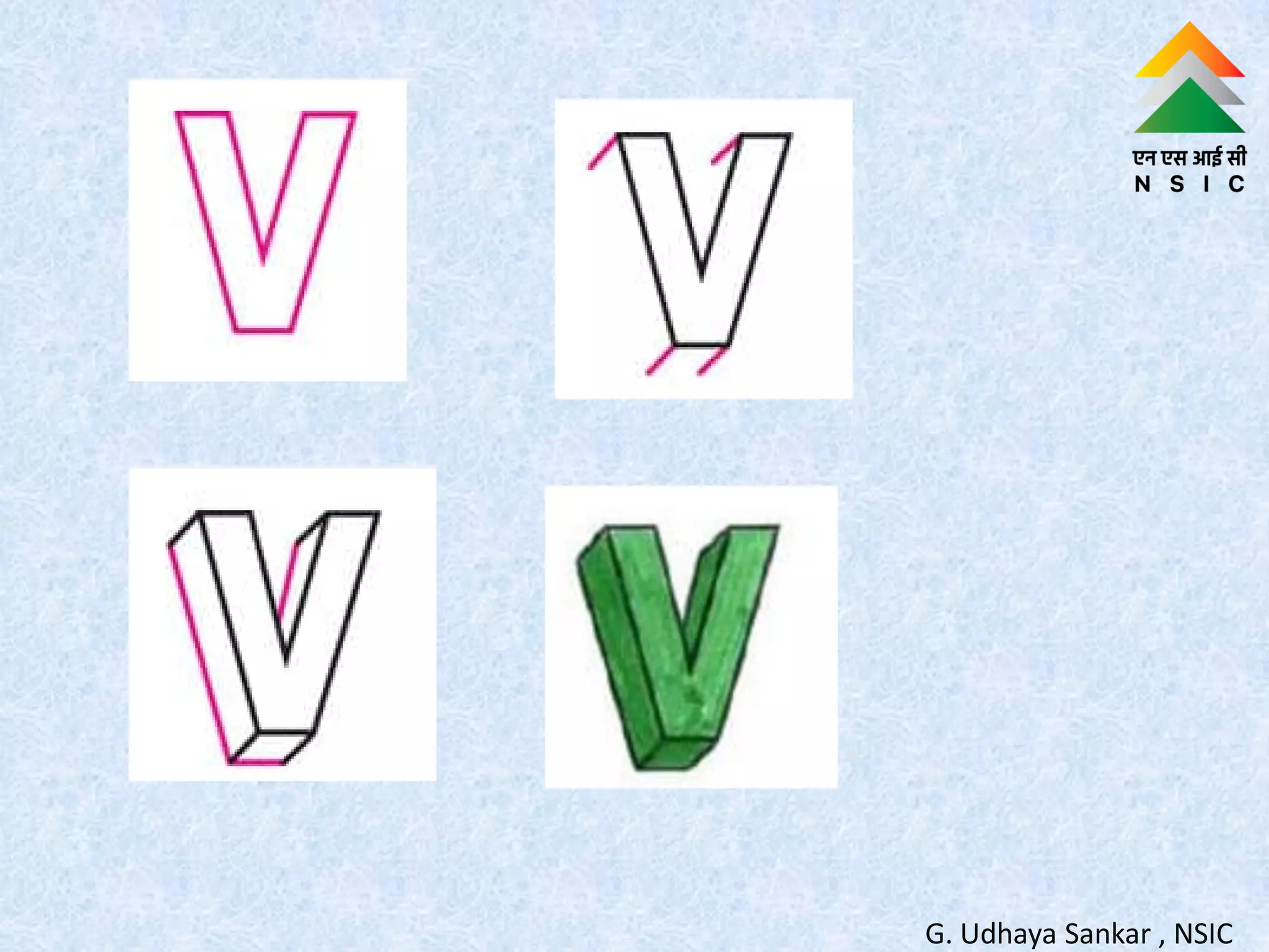 How to Draw 3D letters | PPT