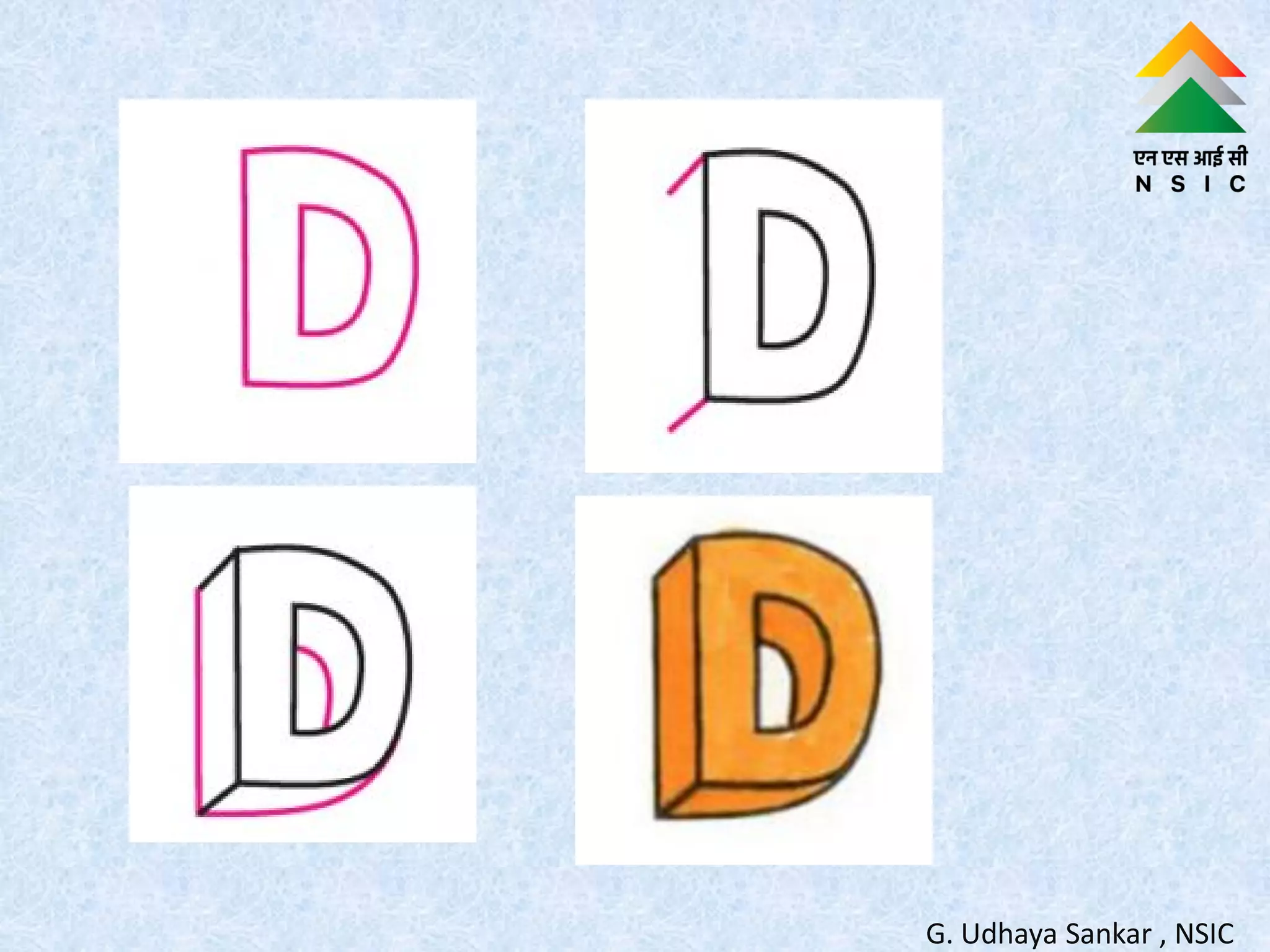 How to Draw 3D letters | PPT