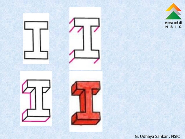 How to Draw 3D letters | PPT