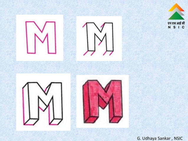 How to Draw 3D letters | PPT