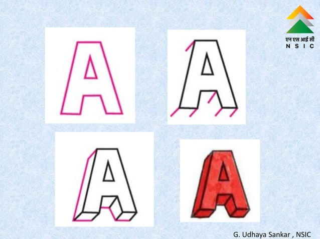 How to Draw 3D letters | PPT